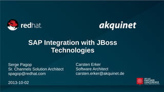 Sap integration with_j_boss_technologies | PDF