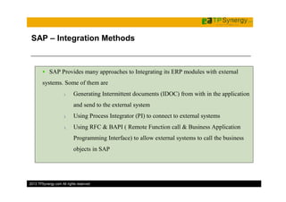 SAP Integration for Supply Chain Management | PPT