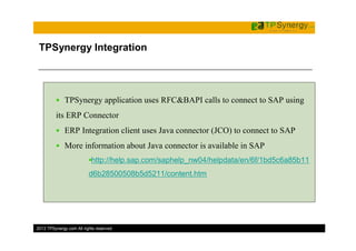 SAP Integration for Supply Chain Management | PPT