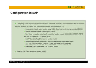 SAP Integration for Supply Chain Management | PPT