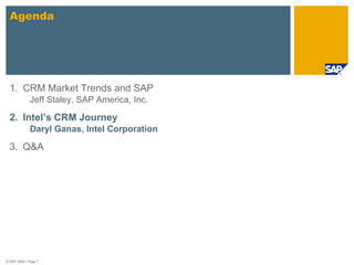 Intel's Journey with SAP Customer Relationship Management | PPT