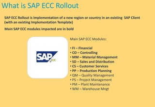 Sap international rollouts | PPTX | Business | Business and Finance