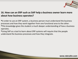 Sap Interview Questions - Part 1 | PPT | Databases | Computer Software ...