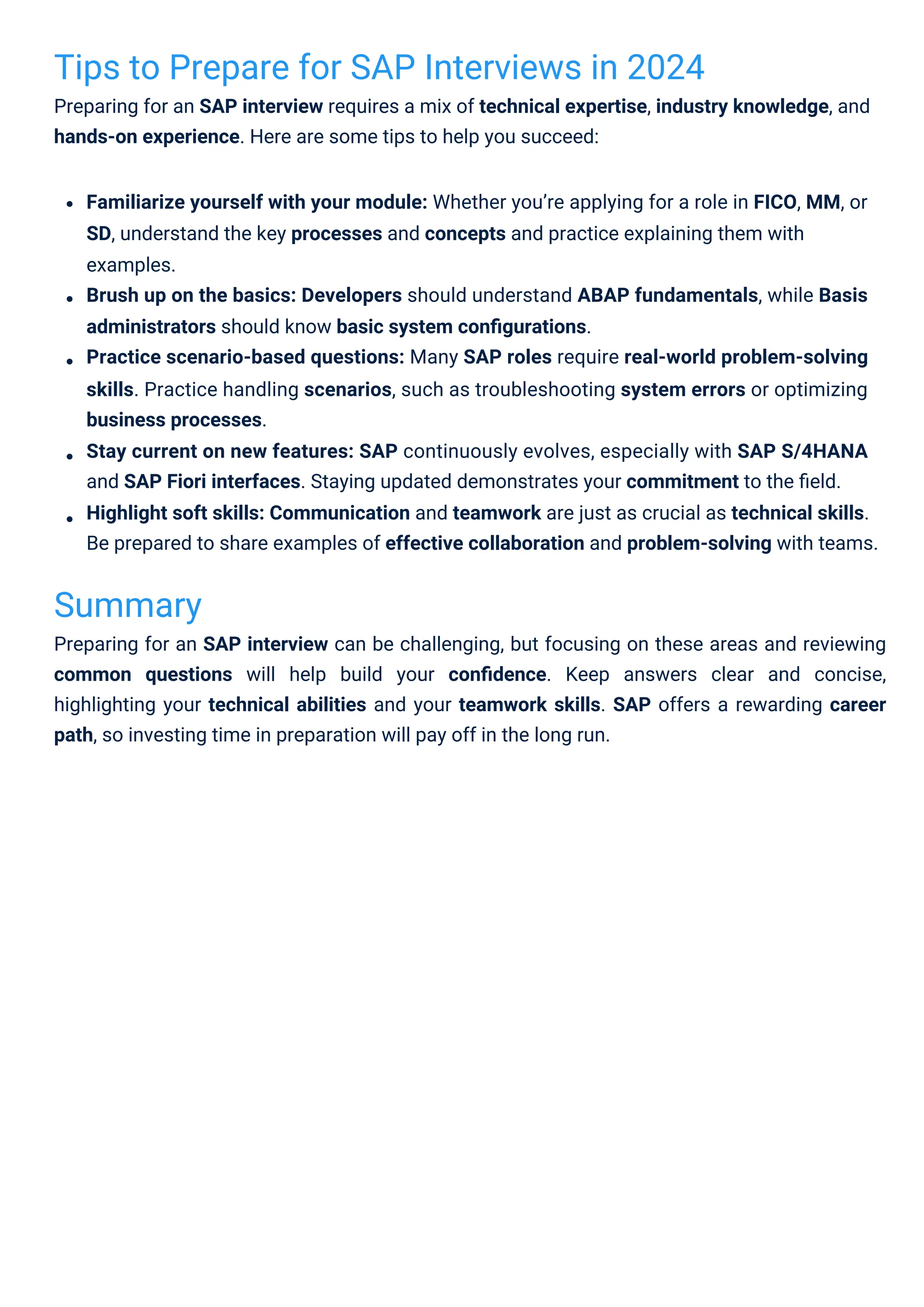 SAP Interview Questions By ScholarHat pdf | PDF