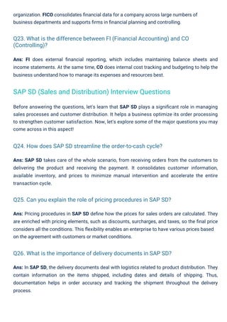 SAP Interview Questions By ScholarHat pdf | PDF