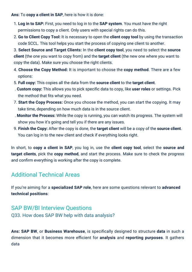 SAP Interview Questions By ScholarHat pdf | PDF