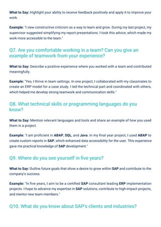 SAP Interview Questions By ScholarHat pdf | PDF