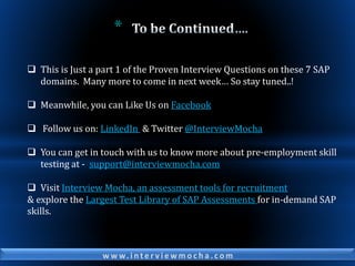 SAP Interview Questions for Experienced to Hire SAP Specialists_Part 1 ...