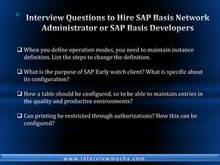 SAP Interview Questions for Experienced to Hire SAP Specialists_Part 1 | PPTX | Databases ...