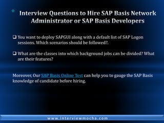 SAP Interview Questions for Experienced to Hire SAP Specialists_Part 1 ...