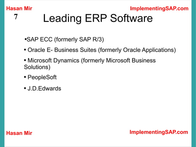 Introduction to SAP ERP | ODP | Business | Business and Finance