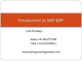 Sap introduction | PPT
