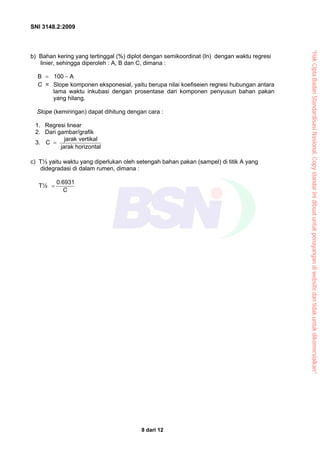 SNI Sapi Potong | PDF