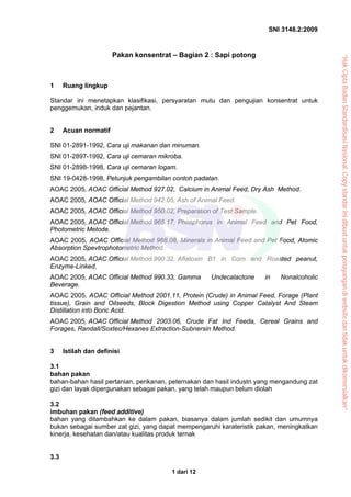 SNI Sapi Potong | PDF