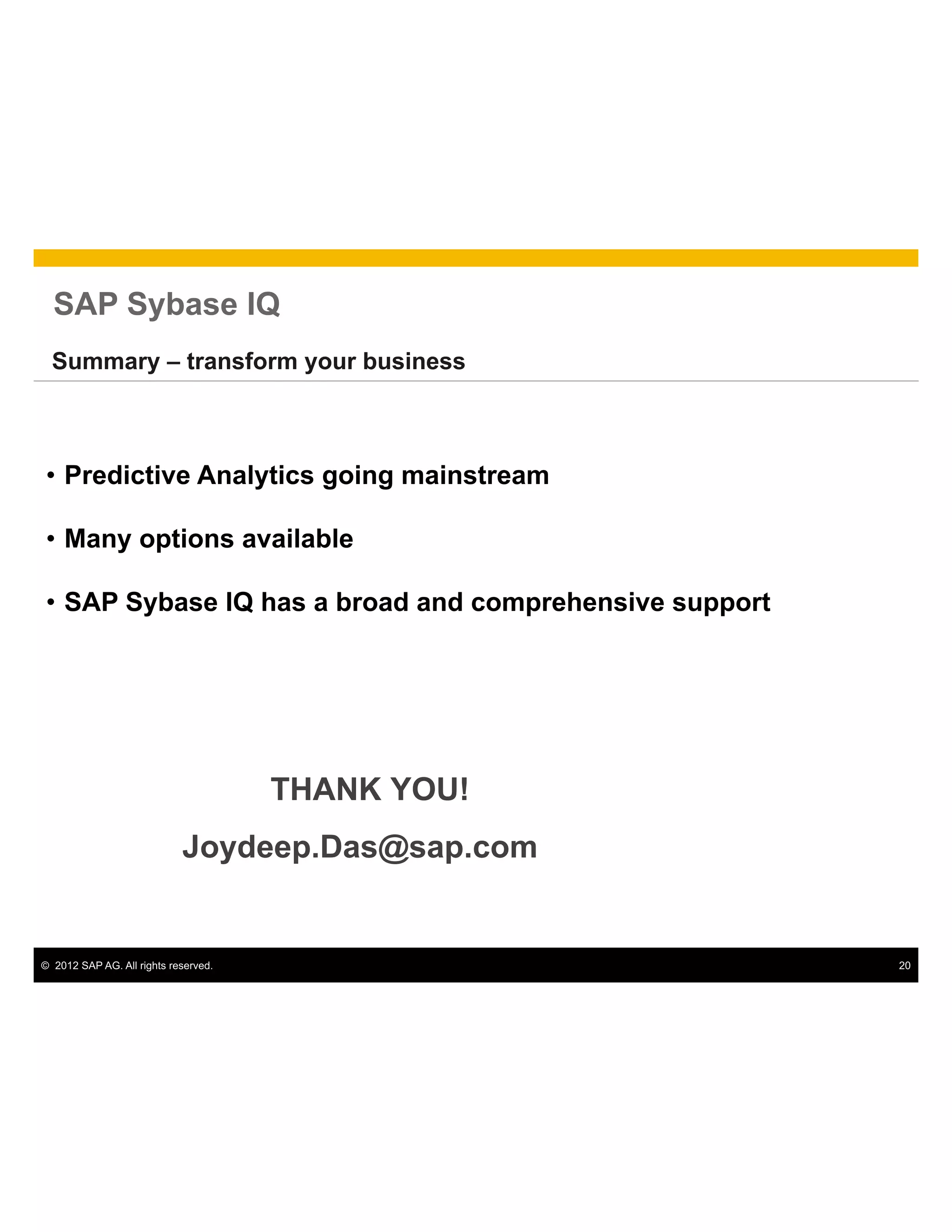Sap iq | PDF