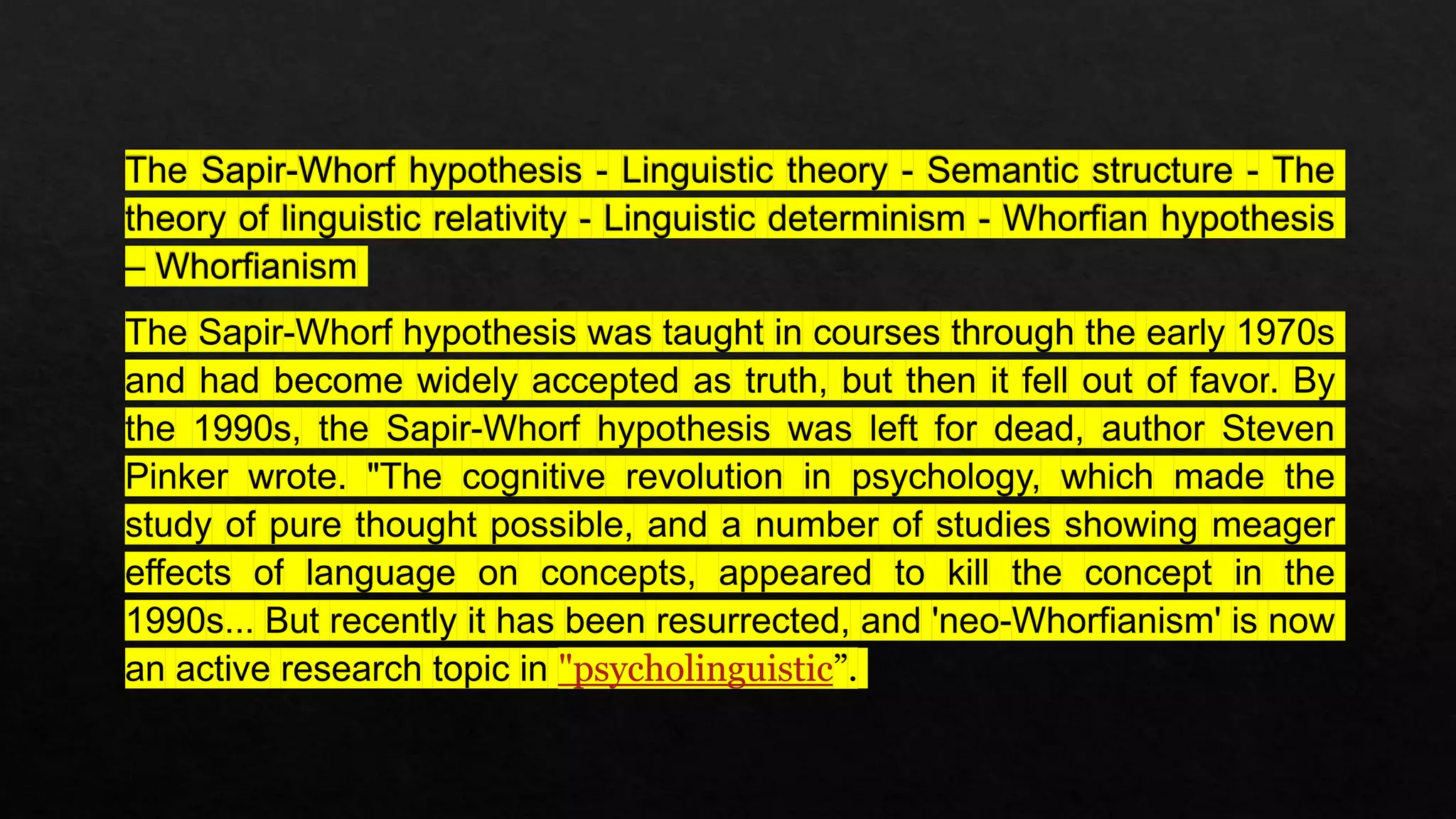 Sapir-Whorf hypothesis in Nineteen Eighty-four by George Orwell ...