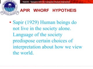 Sapir Whorf Hypothesis.ppt | Physics | Science