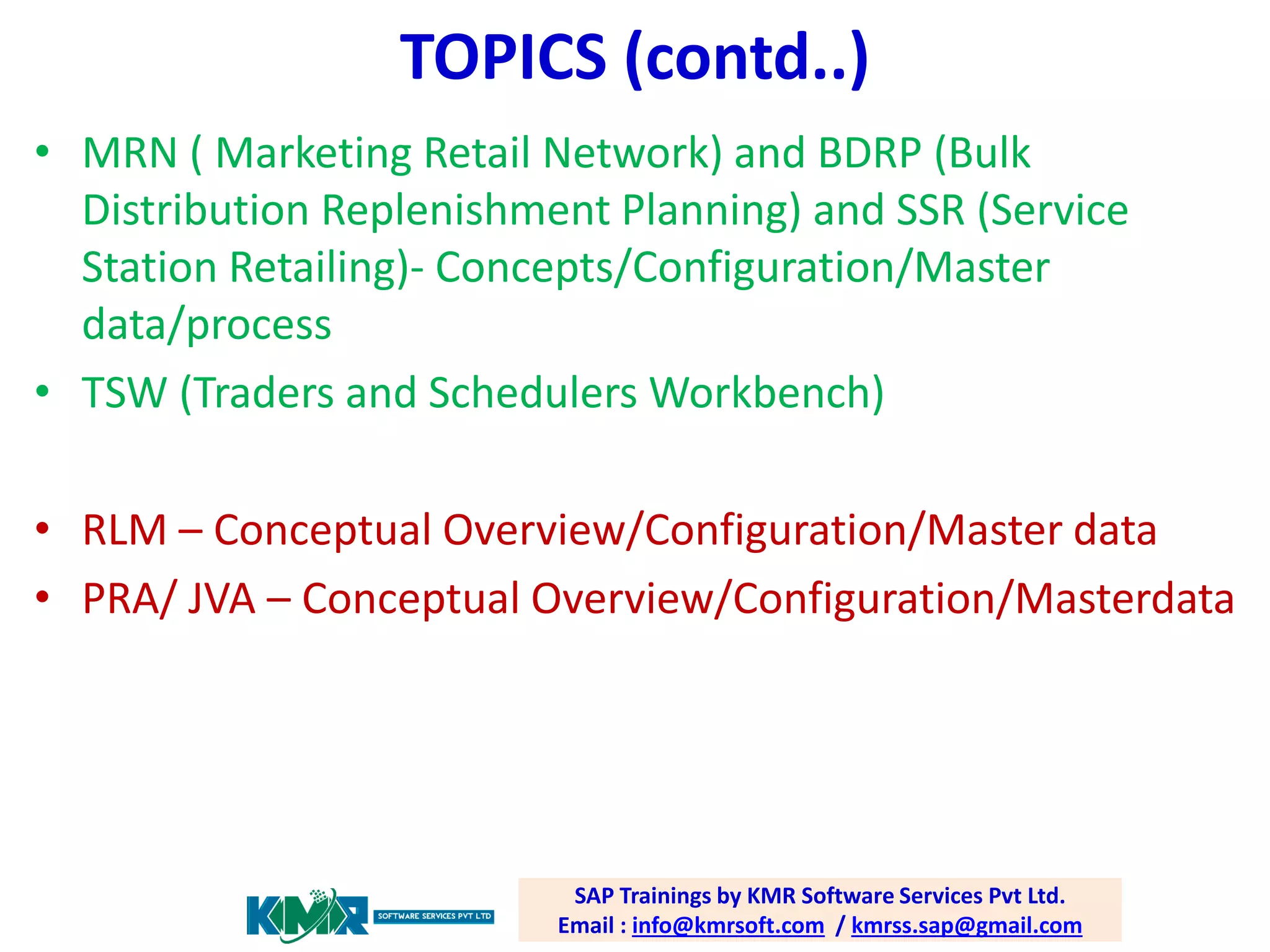 SAP IS Oil and Gas oil Course Content | PDF