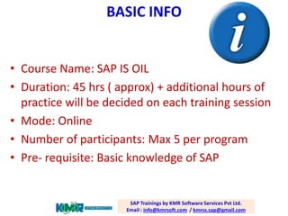 SAP IS Oil and Gas oil Course Content | PDF