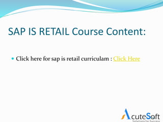 SAP IS Retail Course Overview- free demo | PPTX | Business | Business ...