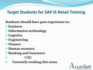 SAP IS Retail Course Overview- free demo | PPTX | Business | Business ...