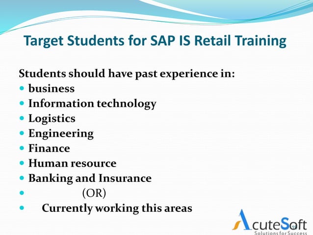 SAP IS Retail Course Overview- free demo | PPTX | Business | Business ...