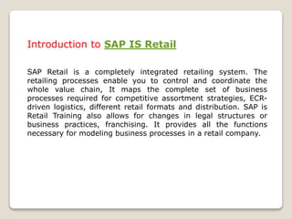 Sap is retail | PPT