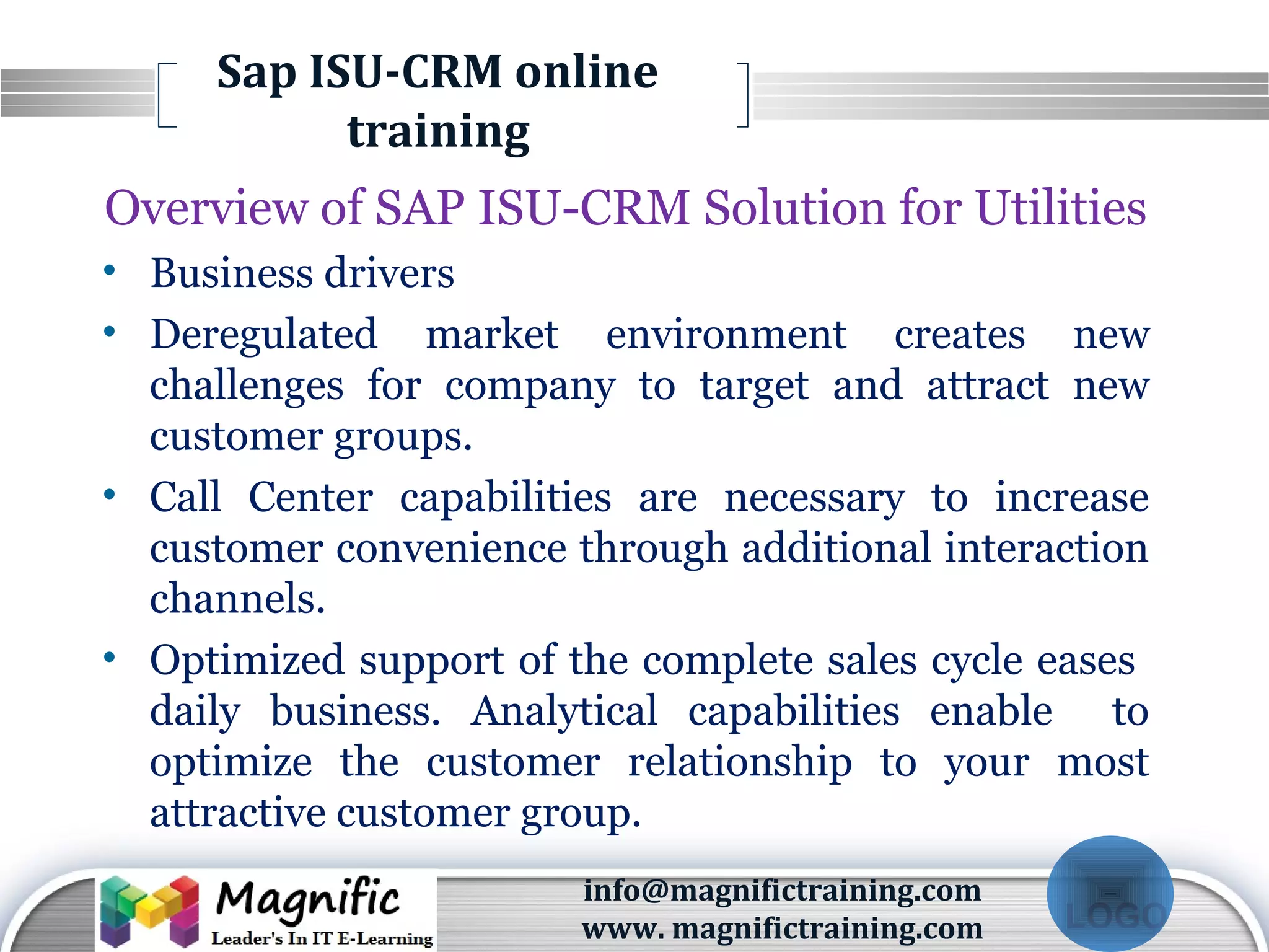 Sap isu/crm online training | PPT