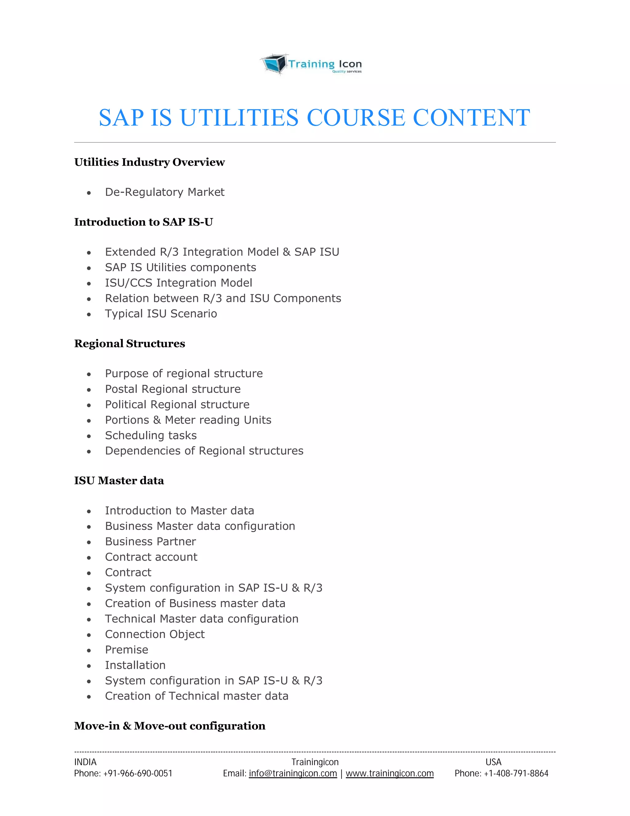 SAP UTILITIES ONLINE TRAINING | PDF