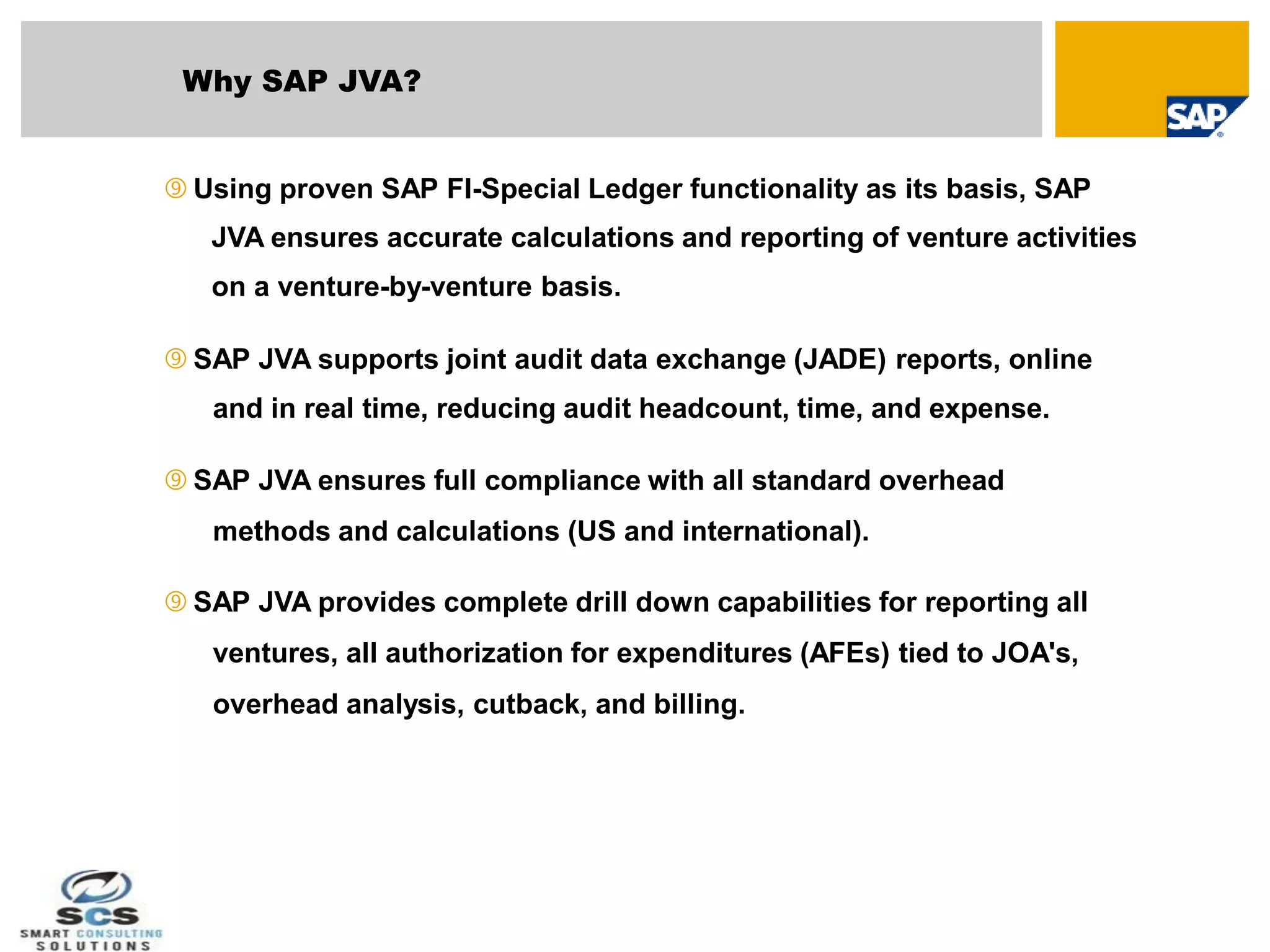 SAP JVA ( Joint Venture Accounting ) | PDF