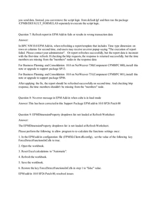 Sap bpc Planning and consolidation | DOCX | IT and Internet Support | Internet