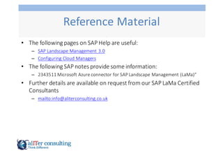 SAP LaMa Cloud Manager Azure | PPT