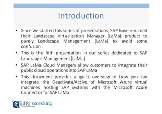 SAP LaMa Cloud Manager Azure | PPT