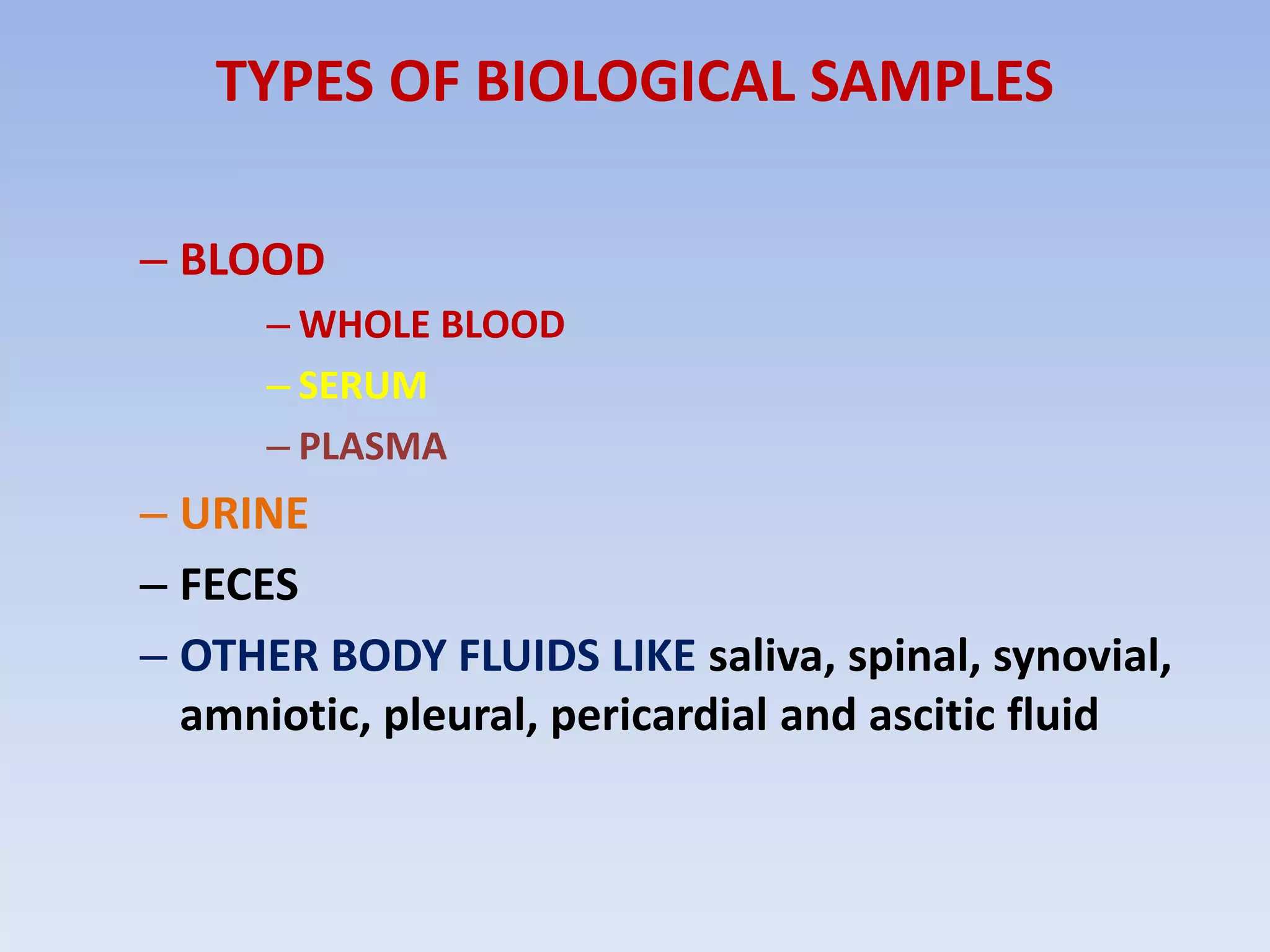 Sample Collection | PPTX | First Aid | Injuries