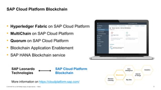 SAP Leonardo Blockchain Services and Use-Cases | PPTX
