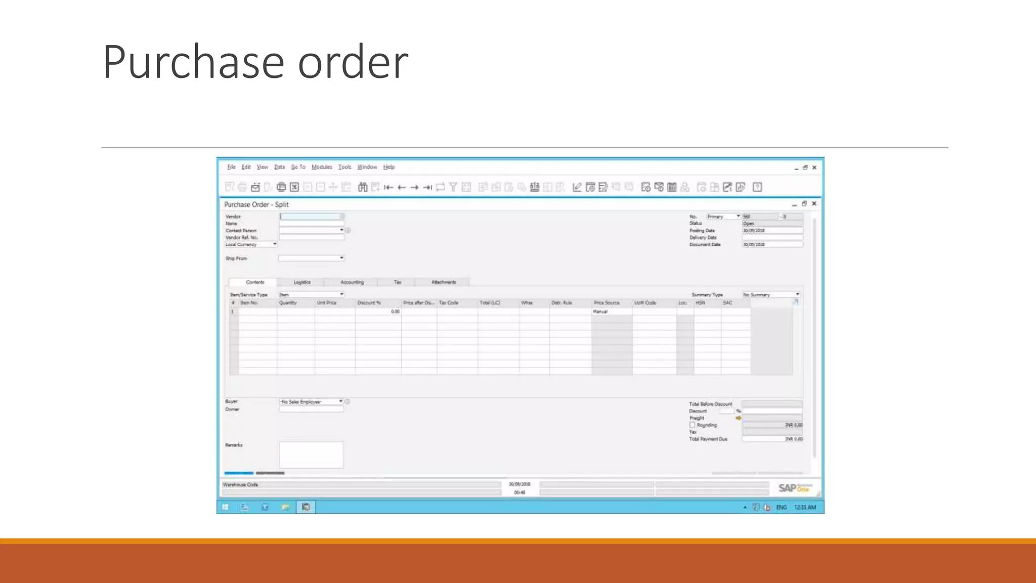 Sap business one purchase process | PPTX
