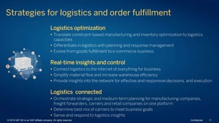 Sap logistics and order fulfillment strategy | PPTX