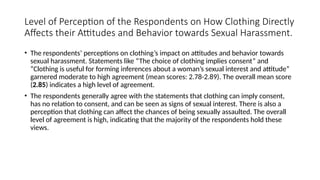 Saplot_research on the clothing ang sexual harassment | PPT