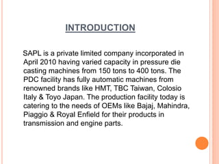 Sapl Profile New | PPTX | Automotive Industry | Industries