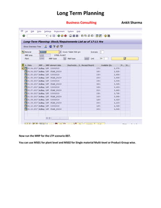 SAP Long Term PLANNING | PDF