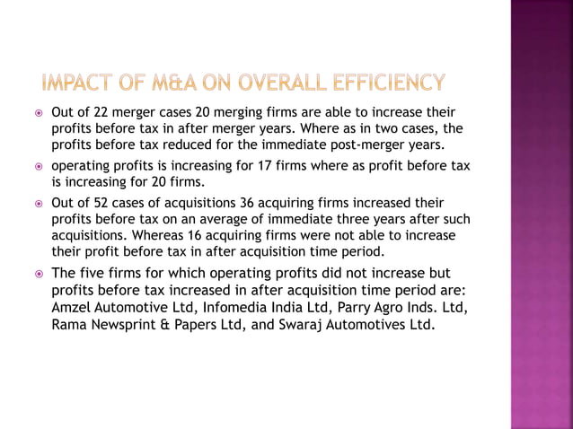impact of merger and aquasition | PPT