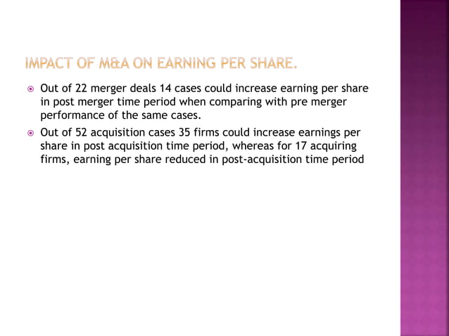 impact of merger and aquasition | PPT