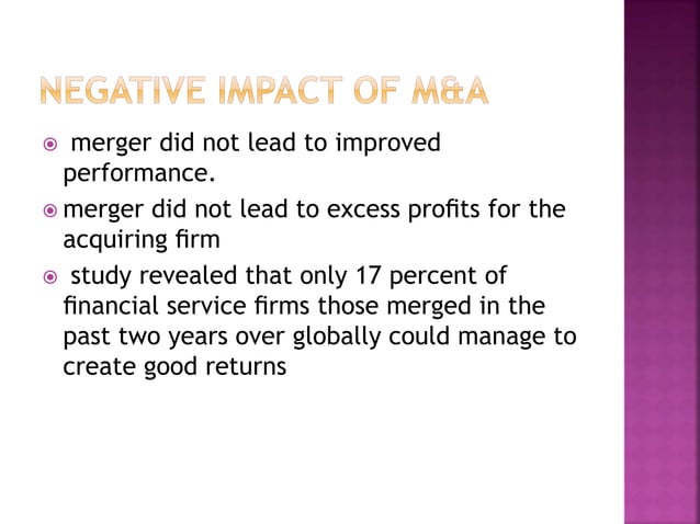 impact of merger and aquasition | PPT