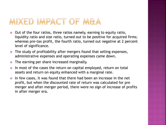 impact of merger and aquasition | PPT