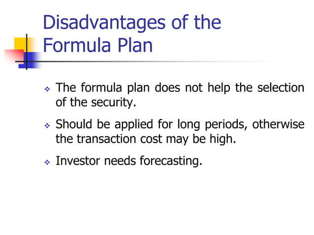 Formula Plan in Securities Analysis and Port folio Management | PPTX ...