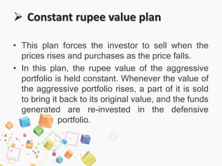 Formula Plan in Securities Analysis and Port folio Management | PPTX