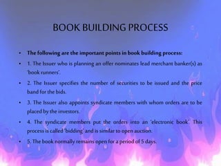Listing of Securities and Book building | PPT