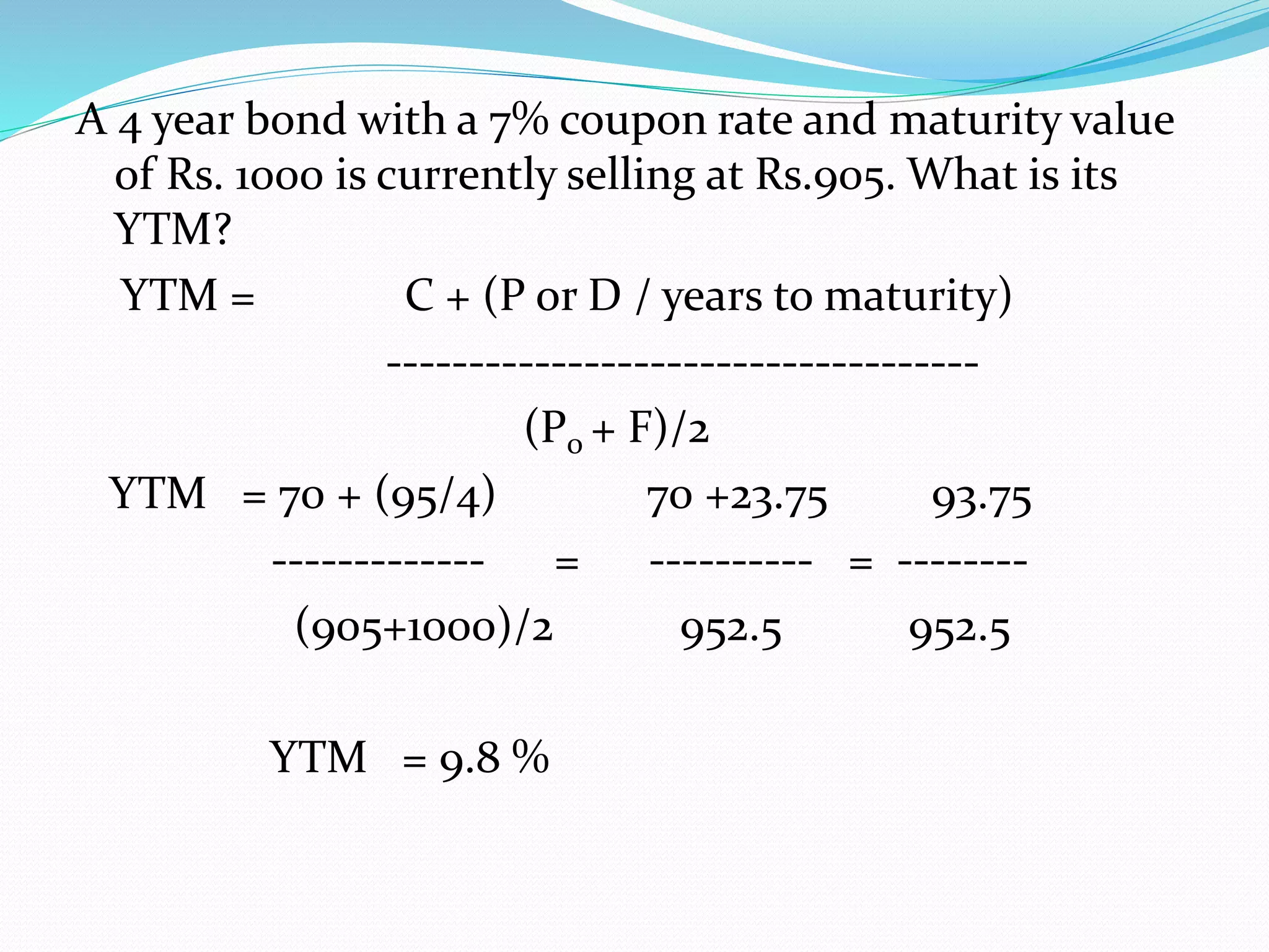 Security Analysis - Bond-Return_and_Valuation | PPTX | Stocks and Bonds ...