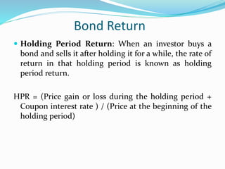 Security Analysis - Bond-Return_and_Valuation | PPTX | Stocks and Bonds ...