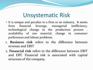 Security Analysis and Portfolio Management - Investment-and_Risk | PPTX
